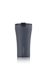 sttoke leakproof ceramic reusable coffee cup 16 oz - slated grey