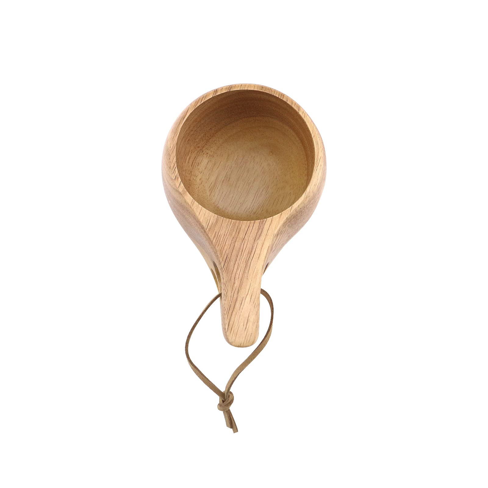 Oedema Wooden Coffee Cup Camping Cup Wood Mug Drinking Cup with Handle for Milk Tea Coffee