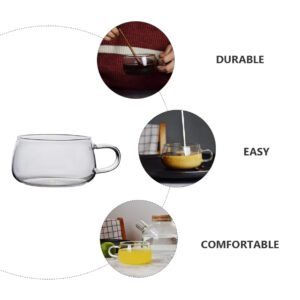 Anneome 1pc Breakfast with Gift Chocolate Container Clear Beer Cold Drinks Glassware Mugs Holder Cappuccinos Cappuccino Beverages Kitchen Tea or Juice Ml and Espresso Hot Home Latte