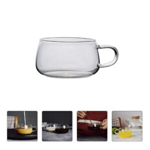 Anneome 1pc Breakfast with Gift Chocolate Container Clear Beer Cold Drinks Glassware Mugs Holder Cappuccinos Cappuccino Beverages Kitchen Tea or Juice Ml and Espresso Hot Home Latte