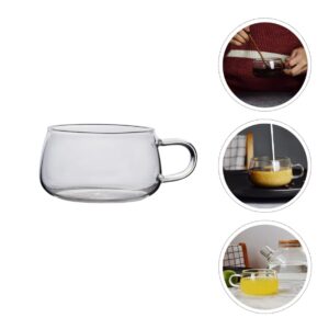 Anneome 1pc Breakfast with Gift Chocolate Container Clear Beer Cold Drinks Glassware Mugs Holder Cappuccinos Cappuccino Beverages Kitchen Tea or Juice Ml and Espresso Hot Home Latte