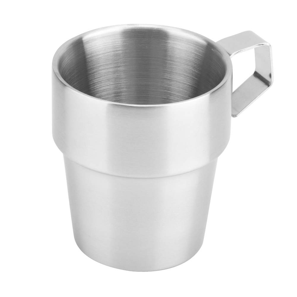 MAVIS LAVEN 4Pcs Stainless Steel sturdy Coffee Cup Mug with Cup Holder for Home Coffee Shop Use