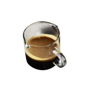 renococo double spouts milk cup, 4 oz espresso shot glass with pouring handle,clear glass cup,liquor glass cups,glass round beaker,wine glasses,cocktail cup,juice glass,coffee mug