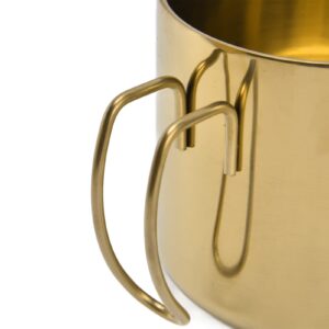 Stainless Steel Coffee Cup with Handle,400ml Camping Cup Stainless Steel Espresso Cup Stainless Steel Tea Cup Camping Mug(Gold)