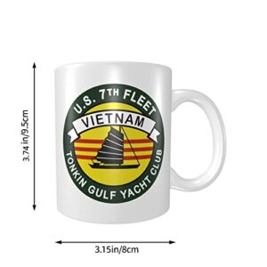 Tonkin Gulf Yacht Club Us 7th Fleet Vietnam Porcelain Coffee Mugs, Classic Ceramic Cup For Tea Latte Cappuccino