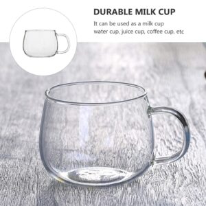 Hemoton 300 ML Glass Water Cup Milk Cup Juice Cup Drink Glasses Glass Mugs Glass Milk Mugs Tea Cup Clear Glass Coffee Mugs Coffee Cups Beverage Mug