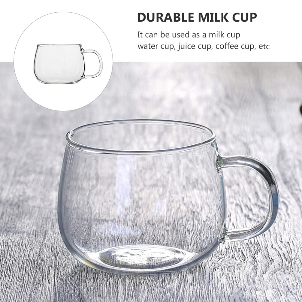 Hemoton 300 ML Glass Water Cup Milk Cup Juice Cup Drink Glasses Glass Mugs Glass Milk Mugs Tea Cup Clear Glass Coffee Mugs Coffee Cups Beverage Mug