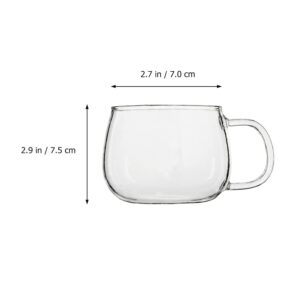 Hemoton 300 ML Glass Water Cup Milk Cup Juice Cup Drink Glasses Glass Mugs Glass Milk Mugs Tea Cup Clear Glass Coffee Mugs Coffee Cups Beverage Mug