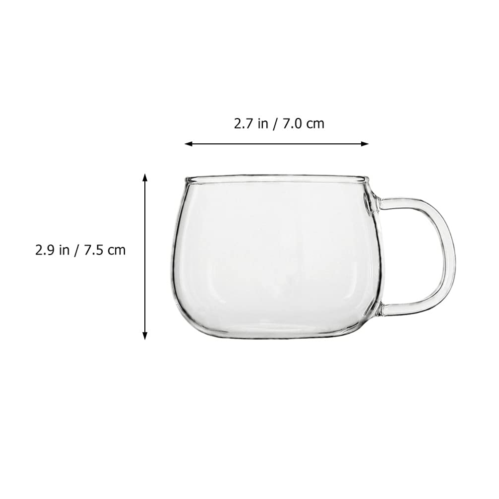 Hemoton 300 ML Glass Water Cup Milk Cup Juice Cup Drink Glasses Glass Mugs Glass Milk Mugs Tea Cup Clear Glass Coffee Mugs Coffee Cups Beverage Mug