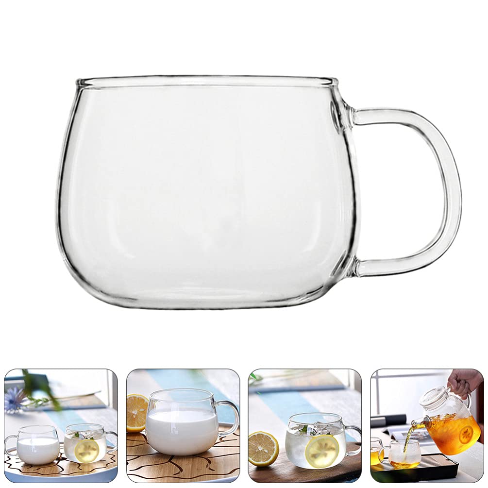 Hemoton 300 ML Glass Water Cup Milk Cup Juice Cup Drink Glasses Glass Mugs Glass Milk Mugs Tea Cup Clear Glass Coffee Mugs Coffee Cups Beverage Mug