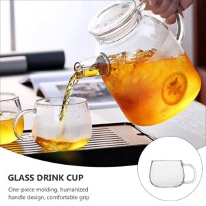 Hemoton 300 ML Glass Water Cup Milk Cup Juice Cup Drink Glasses Glass Mugs Glass Milk Mugs Tea Cup Clear Glass Coffee Mugs Coffee Cups Beverage Mug