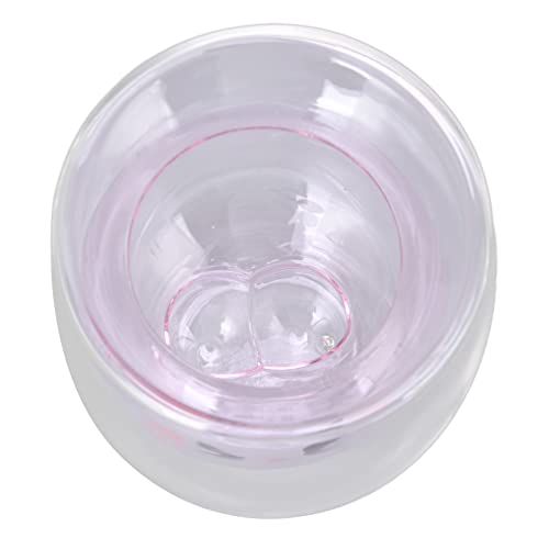 Atyhao Glass Cup, 300ml Double Wall Glass Rabbit Design Milk Coffee Tea Cup for Microwave Oven Dishwasher(pink)