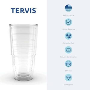 Tervis Georgia On My Mind Tumbler with Wrap and Red Lid 24oz, Clear