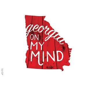 Tervis Georgia On My Mind Tumbler with Wrap and Red Lid 24oz, Clear