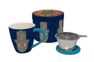 lang hamsa tea infusion mug , 17 oz, multi