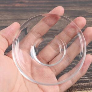 TOPBATHY 4Pcs Glass Saucers Tea Plates Clear Snack Plate Restaurant Dessert Plate Food Serving Dish for Coffee Tea Cups Snacks Fruits 8.5x8.5cm