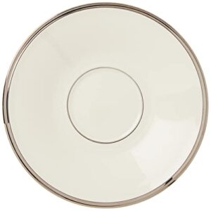 lenox solitaire saucer, ivory/platinum