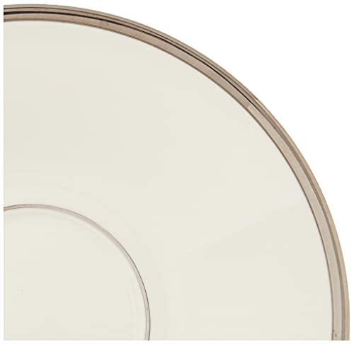 Lenox Solitaire Saucer, ivory/platinum