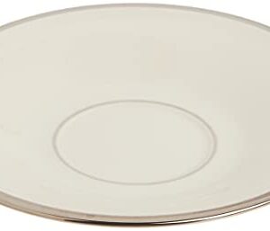 Lenox Solitaire Saucer, ivory/platinum