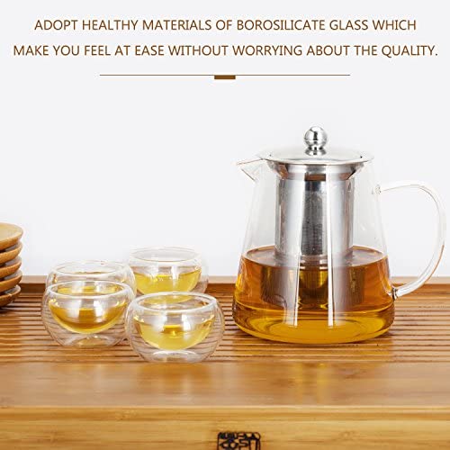 Luxtea Double-walled Borosilicate Teacup Glass Heat-resisting Tea Cup Hold 2 Oz, Set of 10