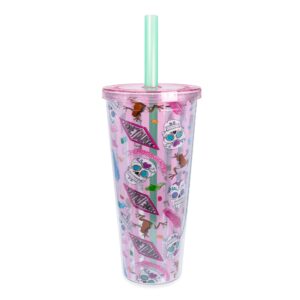 silver buffalo harry potter honeydukes icons carnival cup with lid and straw | holds 24 ounces