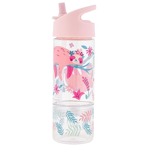 Stephen Joseph SIP and Snack Sloth Bottle Combo Bottle 350ml + Snack Cup 104ml, 2.5”x 8.25” (6.3cm x 2cm), Pink