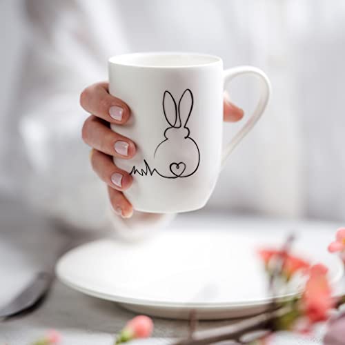 Villeroy & Boch - Statement Easter Mug Set 11.5 x 8 x 10.5 cm, White Porcelain Cups, each 280 ml