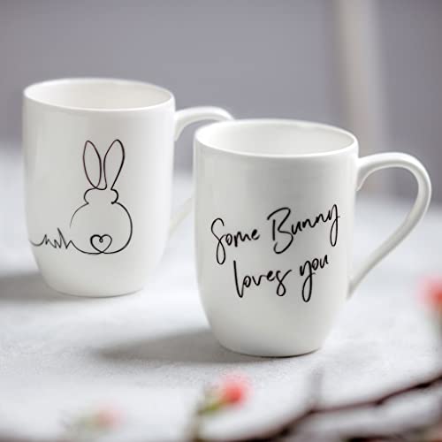 Villeroy & Boch - Statement Easter Mug Set 11.5 x 8 x 10.5 cm, White Porcelain Cups, each 280 ml