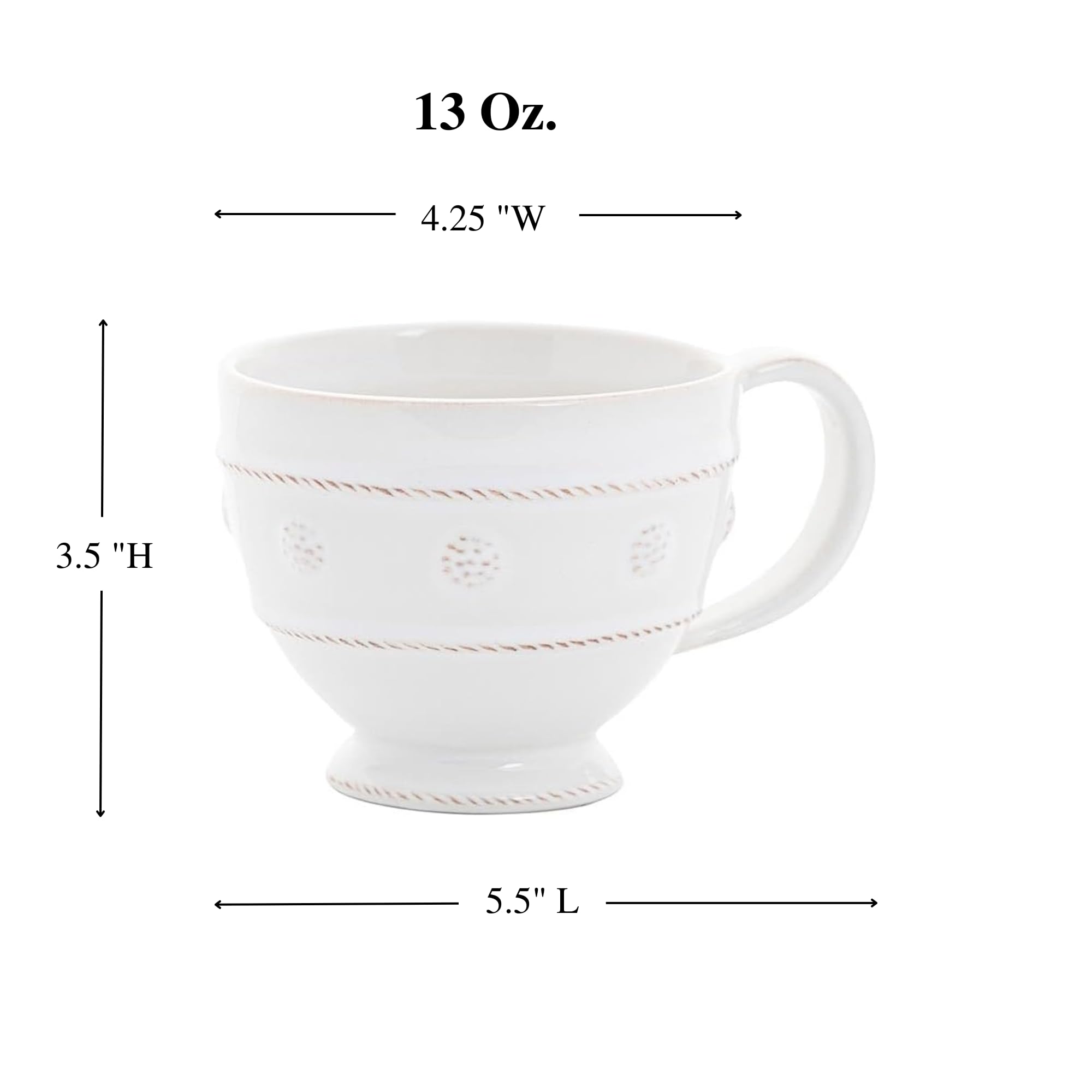 Juliska Berry & Thread Breakfast Cup - Whitewash