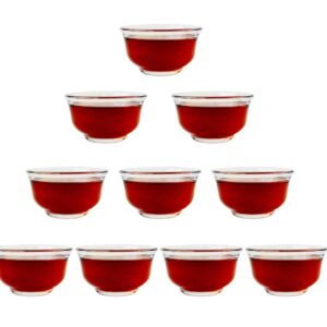 Teacups 1.3oz/40ml Clear Borosilicate Insulated Glass Traditional Chinese kung Fu Tea Cups for Drinking Tea, Wine whisky Liquor and Spirits Water,Set of 10