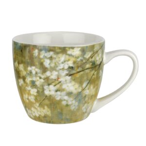 pimpernel dogwood in spring collection mug | 16 oz coffee cup | made from porcelain | large tea, espresso, and hot cocoa mug with handle | dishwasher and microwave safe