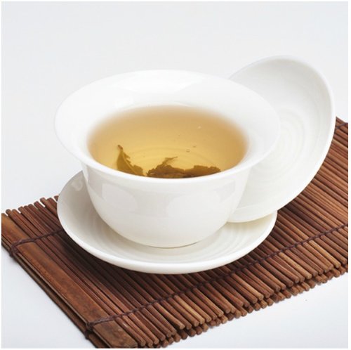 Moyishi Chinese Gaiwan Traditional Tea Cup Comprised of Cup, Saucer and Lid Sancai wan (White)