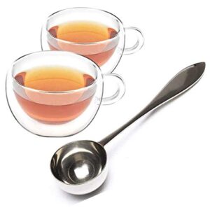 VAHDAM, Perfect Serve Tea Spoon & Shimmer Double Walled Insulated Cup (Set of 2)