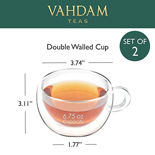 VAHDAM, Perfect Serve Tea Spoon & Shimmer Double Walled Insulated Cup (Set of 2)