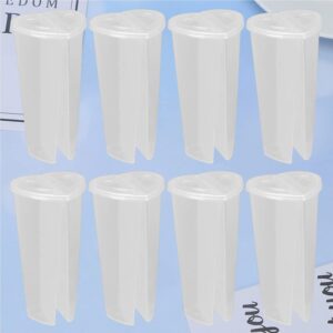 MILISTEN Heart- shaped Plastic Drink Cups with Lids, 20PCS Clear Double Enjoy Bubble Tea Cup Disposable Smoothie Coffee Mug Sharing Tumblers for Valentines Day Milk Tea Juice Champagne