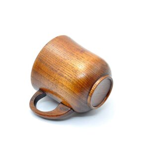 Wood Coffee Cup,Handmade Tea Mugs,Wooden Drinking Cup for Tea, Beer,Water,Juice,Milk 260ml