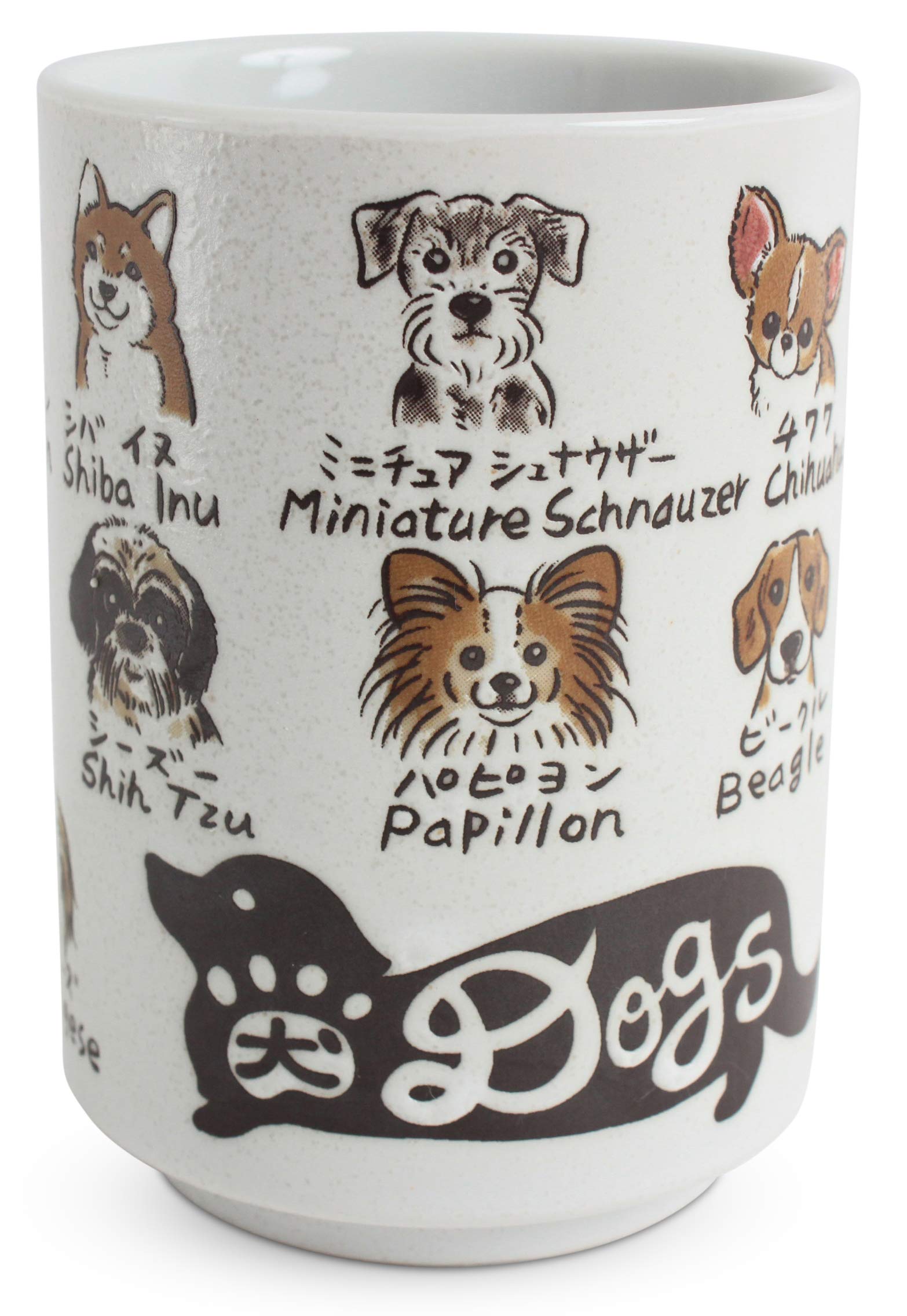 Mino ware Japanese Ceramics Sushi Yunomi Chawan Tea Cup Various Dogs made in Japan (Japan Import) YAY051