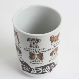 Mino ware Japanese Ceramics Sushi Yunomi Chawan Tea Cup Various Dogs made in Japan (Japan Import) YAY051