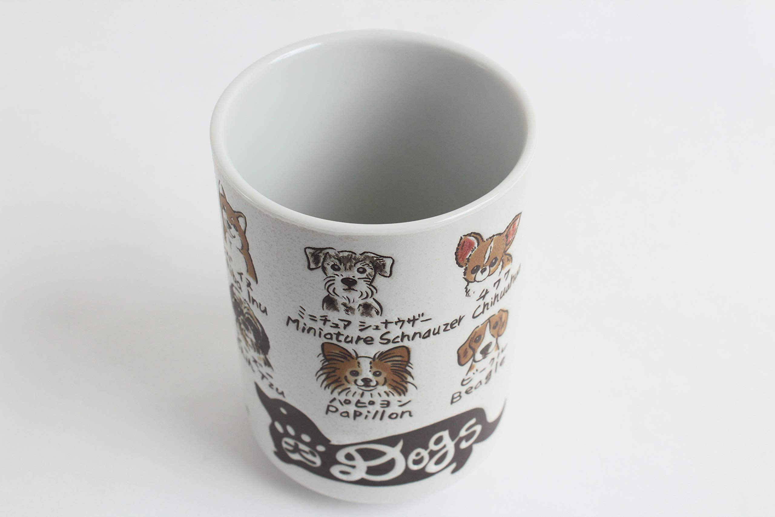 Mino ware Japanese Ceramics Sushi Yunomi Chawan Tea Cup Various Dogs made in Japan (Japan Import) YAY051