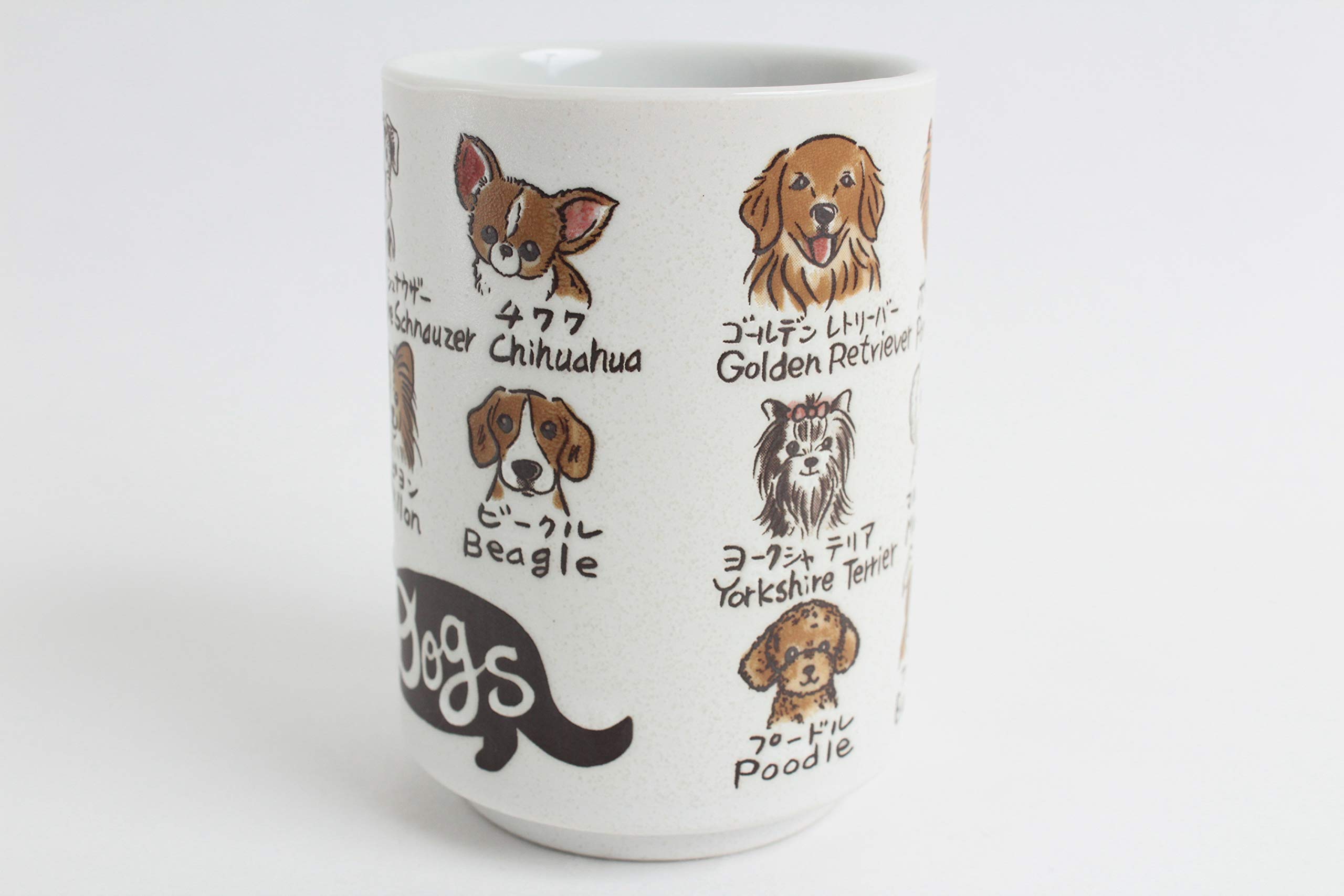 Mino ware Japanese Ceramics Sushi Yunomi Chawan Tea Cup Various Dogs made in Japan (Japan Import) YAY051