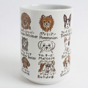 Mino ware Japanese Ceramics Sushi Yunomi Chawan Tea Cup Various Dogs made in Japan (Japan Import) YAY051