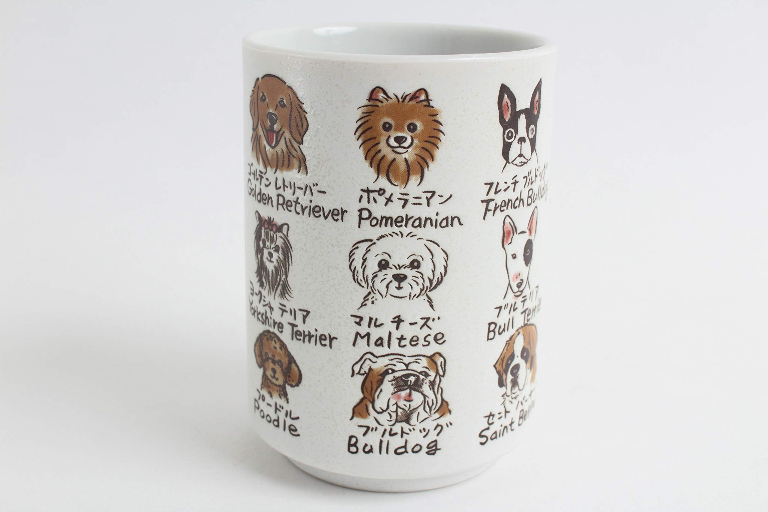 Mino ware Japanese Ceramics Sushi Yunomi Chawan Tea Cup Various Dogs made in Japan (Japan Import) YAY051