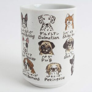 Mino ware Japanese Ceramics Sushi Yunomi Chawan Tea Cup Various Dogs made in Japan (Japan Import) YAY051