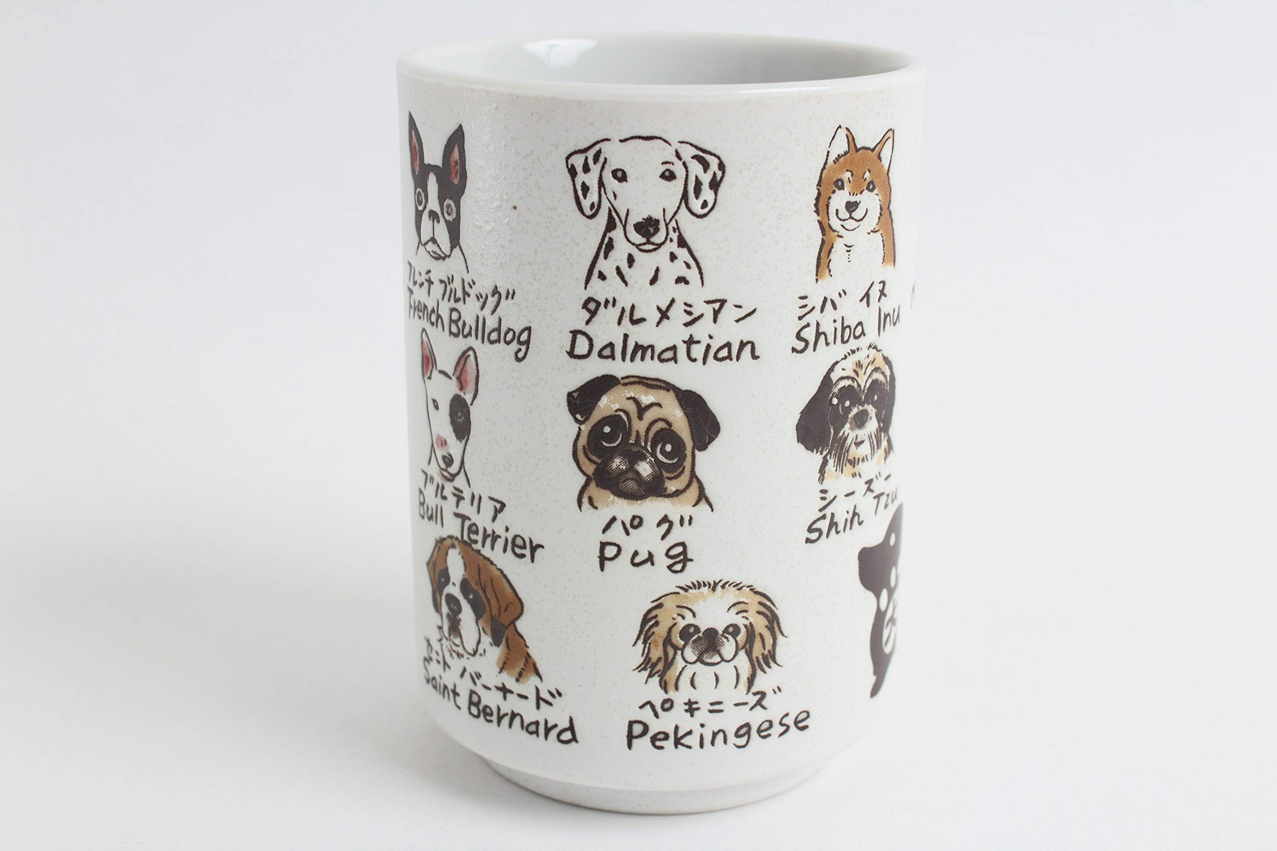 Mino ware Japanese Ceramics Sushi Yunomi Chawan Tea Cup Various Dogs made in Japan (Japan Import) YAY051