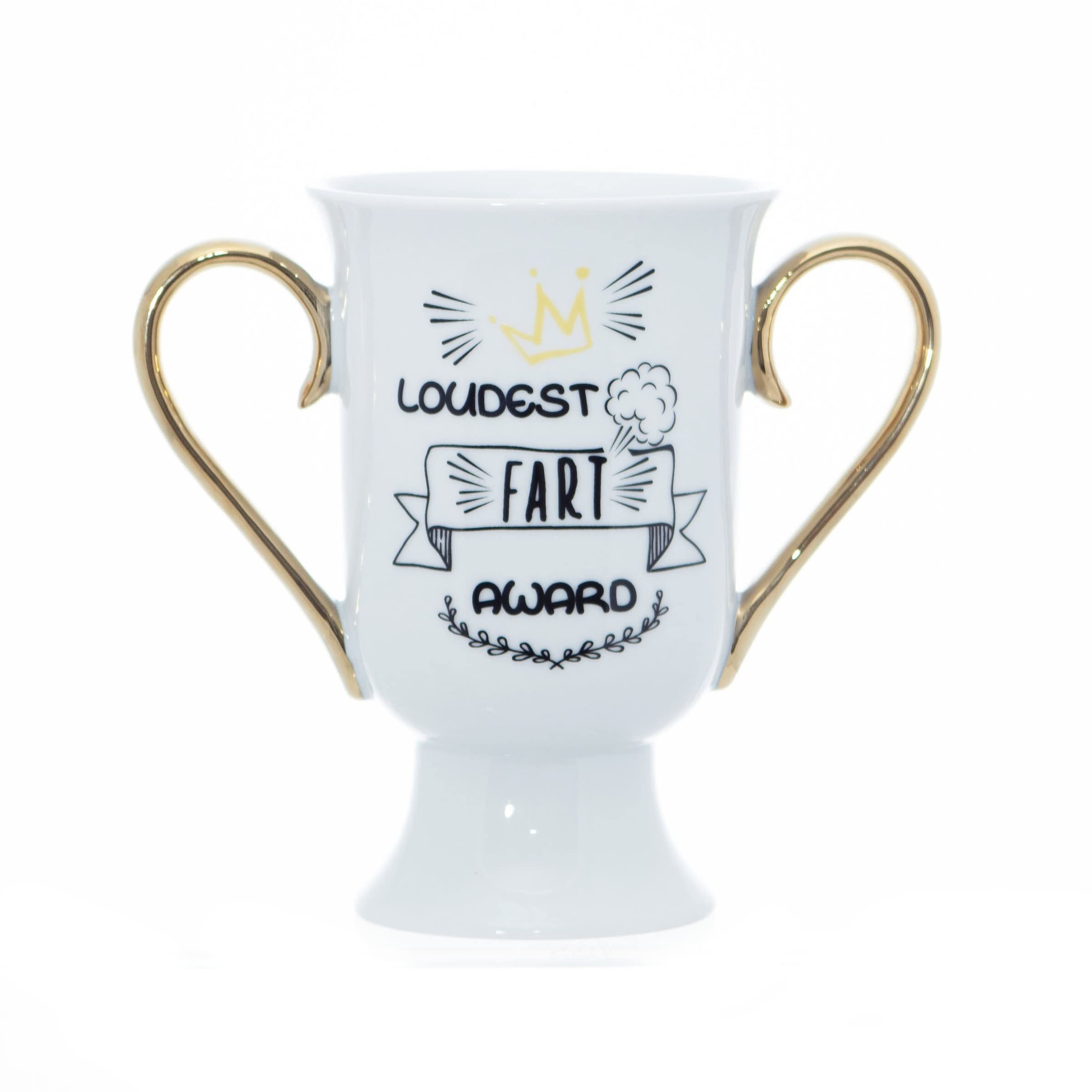 Boxer Gifts Loudest Fart Award Trophy Mug | Funny Gag Joke Gifts For Dad Husband Boyfriend