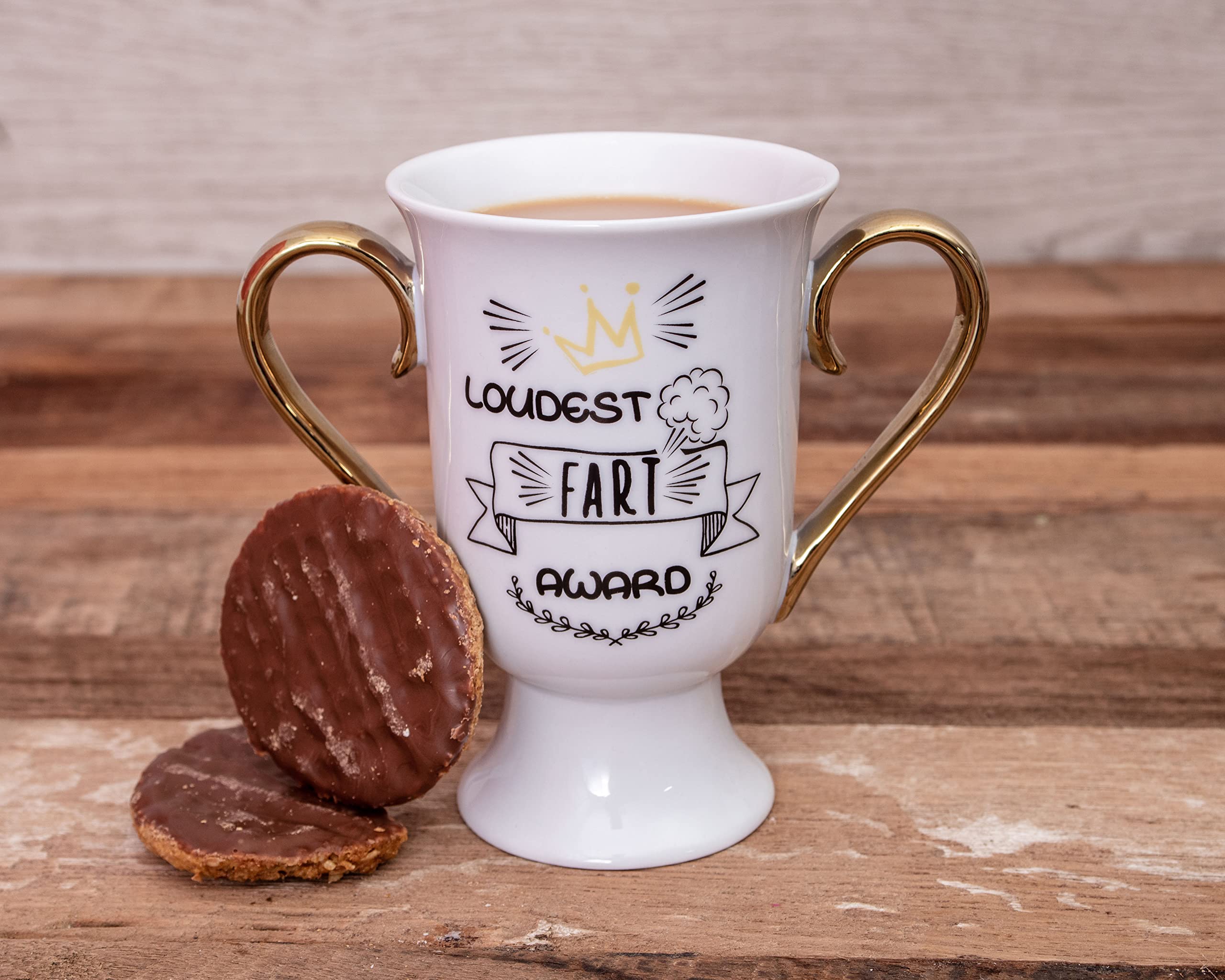 Boxer Gifts Loudest Fart Award Trophy Mug | Funny Gag Joke Gifts For Dad Husband Boyfriend