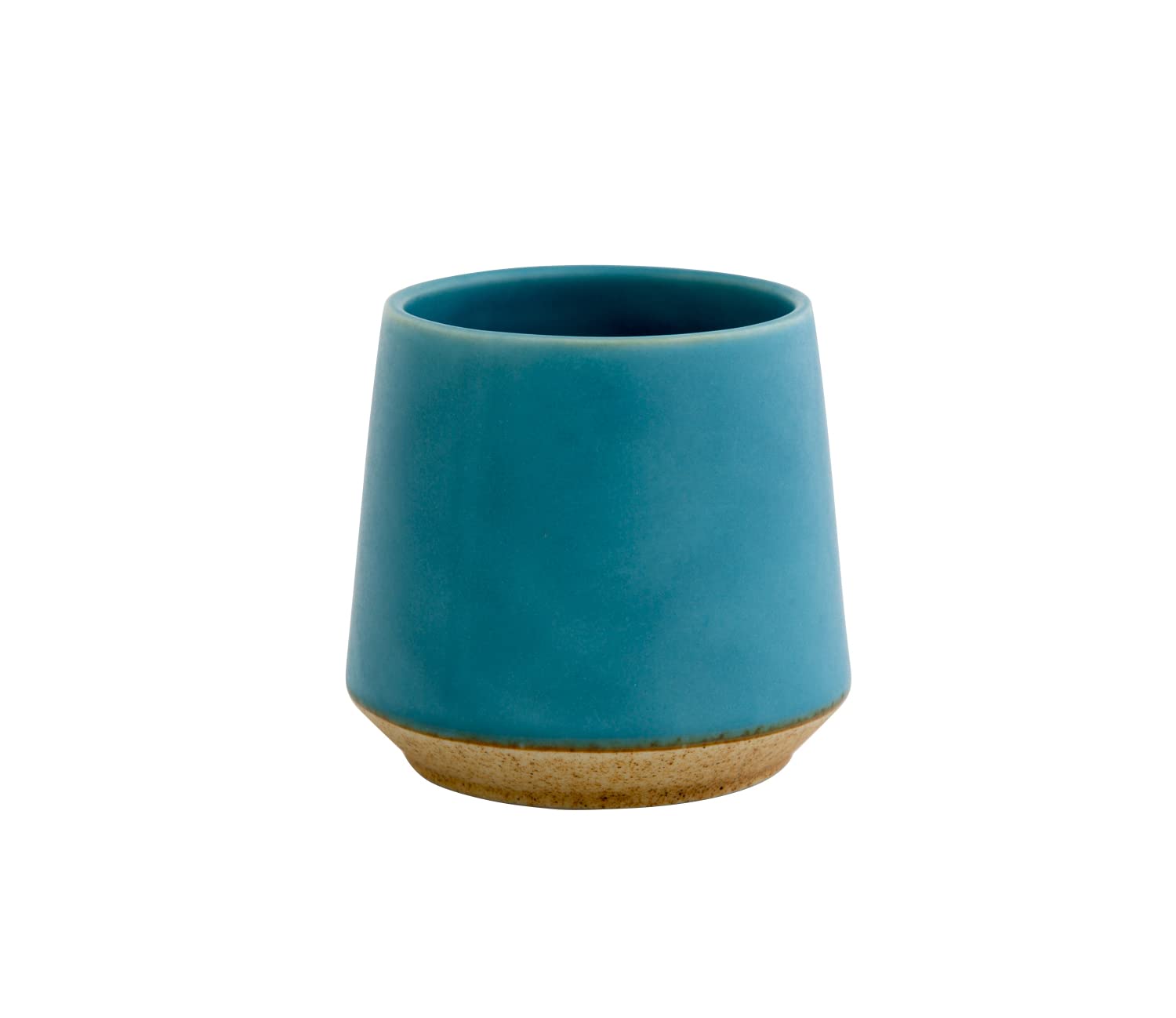 Bisque Japanese pottery, Minoyaki handmade pottery cup imported from Japan, suitable cup for drinking green tea, matcha, sake, and whisky on the rocks (Turquoise)