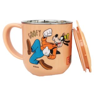 Everyday Delights Pluto & Goofy ABS Stainless Steel Cup with Lid, 250ml