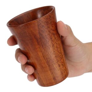 Delaman Jujube Wood Tea Cup, Handmade Primitive Top-Grade Natural Wooden Tea Drinking Cup For Beer, Coffee Cup,Milk Container