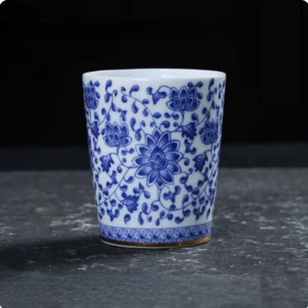 EYLINK Chinese tea cup pretty tea cupp loose tea cup floral tea cups china cup teacup set Tea cup (Flower branch. - Big straight cup)